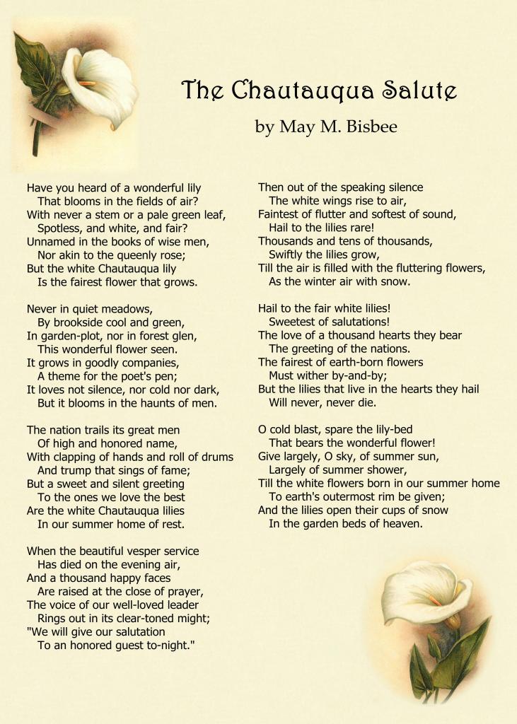 Do You Know the Chautauqua Salute? – Isabella Alden